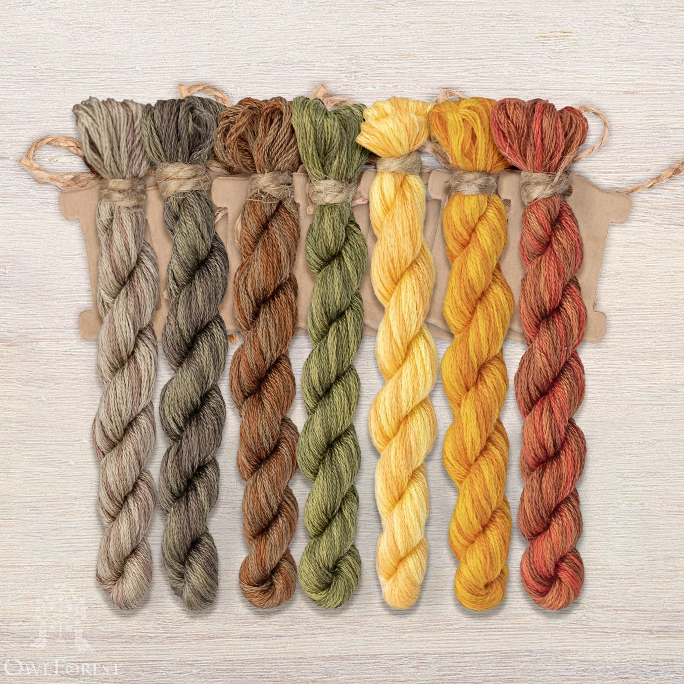 Set of OwlForest Hand-Dyed Threads for the “Golden Bees” Chart (DMC ...