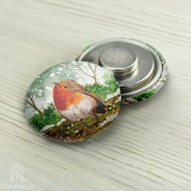 Magnet Needle Minder “Robin” – Owlforest Embroidery