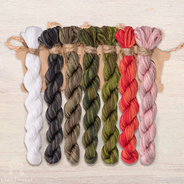 Set of OwlForest Hand-Dyed Threads for the “Garden Carps” Chart (DMC ...