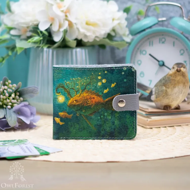 “River Druid” Little Wallet Glace – Owlforest Embroidery