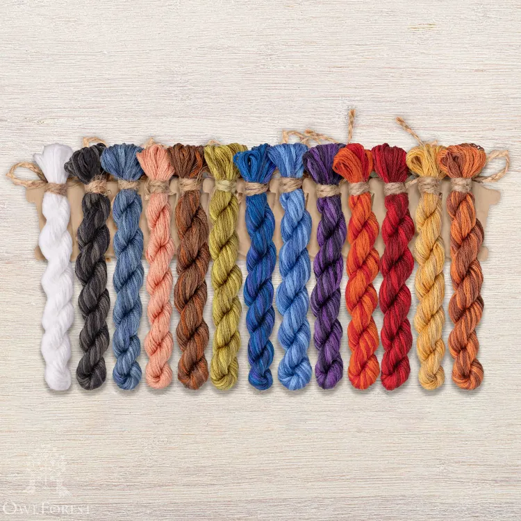 Set of OwlForest Hand-Dyed Threads for the “Winter Treasures” Chart ...
