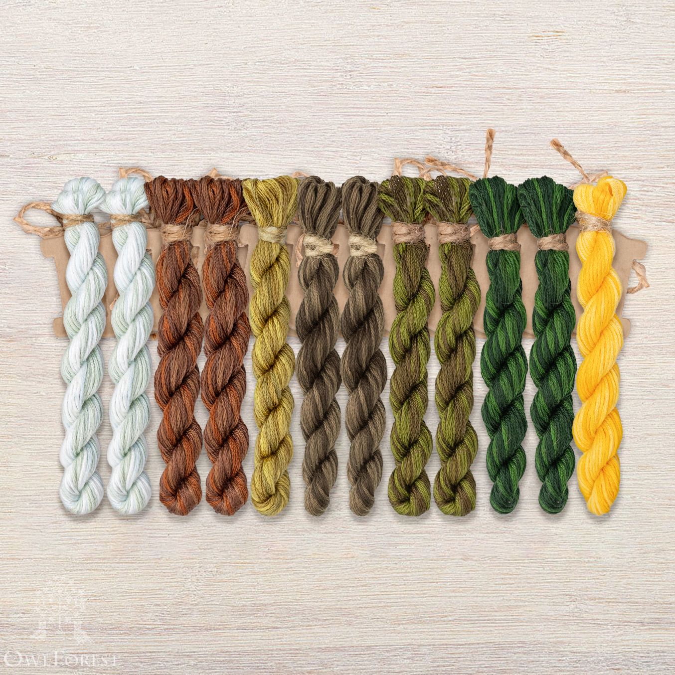 Set of OwlForest Hand-Dyed Threads for the “Backwater. Day” Chart ...