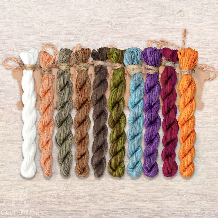 Set of OwlForest Hand-Dyed Threads for the “Nightingale the Robber's ...