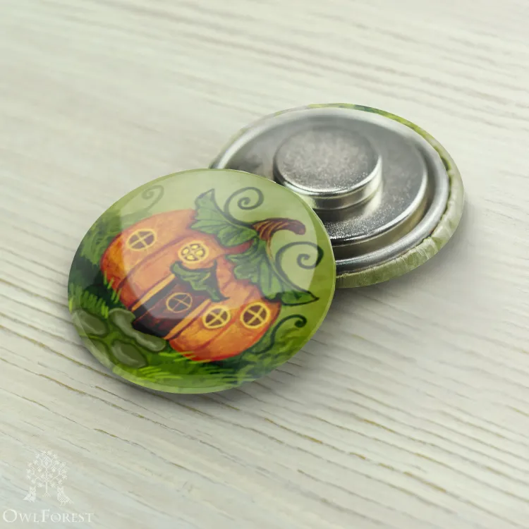 Magnet Needle Minder “Pumpkin House” – Owlforest Embroidery