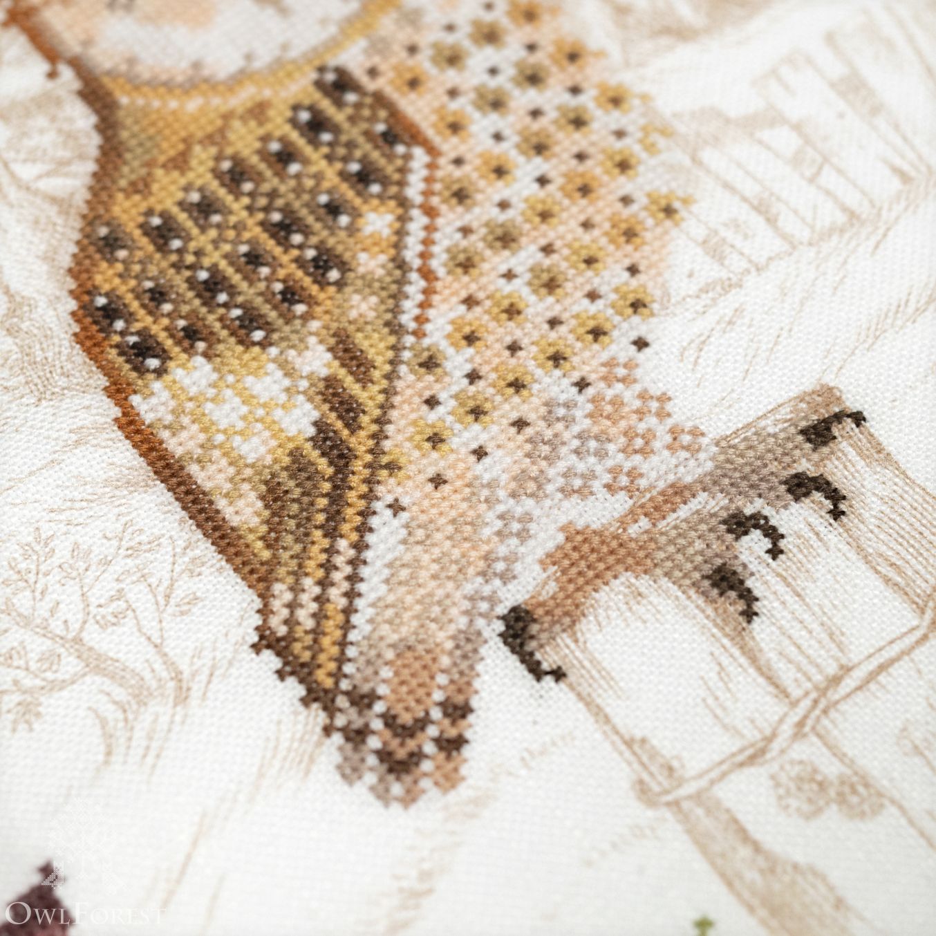 Digital embroidery chart “Barn Owl” – Owlforest Embroidery