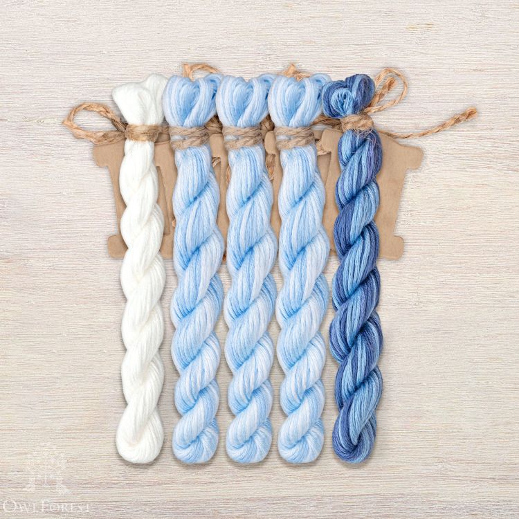 Set of OwlForest Hand-Dyed Threads for the “Silver Hoof. Frost Patterns ...