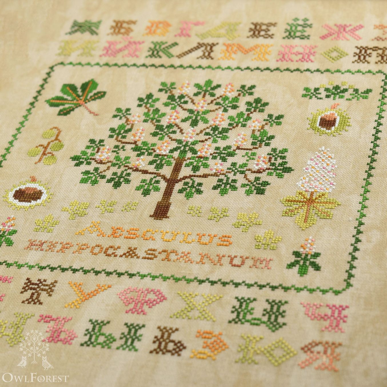 Digital embroidery chart “Chestnut” – Owlforest Embroidery