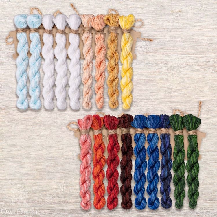 Set of OwlForest Hand-Dyed Threads for the “Morozko” or “Father Frost ...