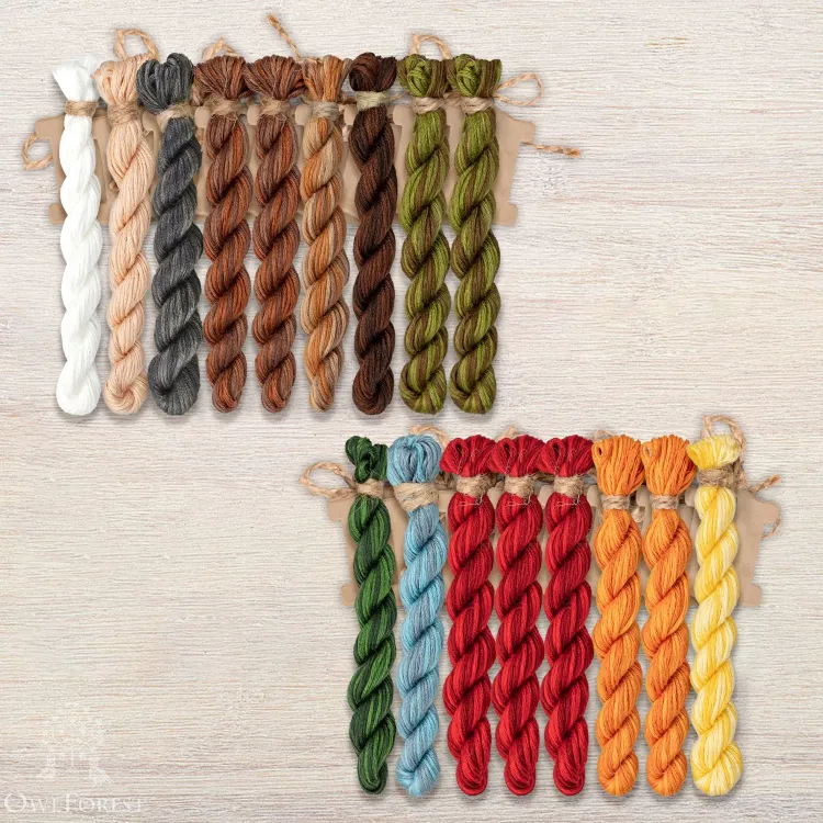 Set of OwlForest Hand-Dyed Threads for the “Fairy Tale Alphabet” Chart ...