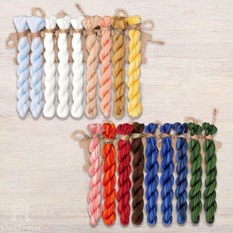 Set of OwlForest Hand-Dyed Threads for the “Morozko” or “Father Frost ...