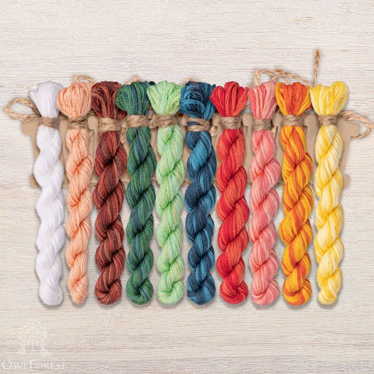 Set of OwlForest Hand-Dyed Threads for the “Southern Seas Beauty” Chart ...