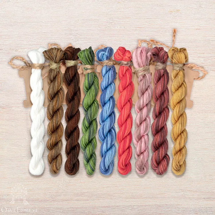 Set of OwlForest Hand-Dyed Threads for the “The Bear Family Portrait ...