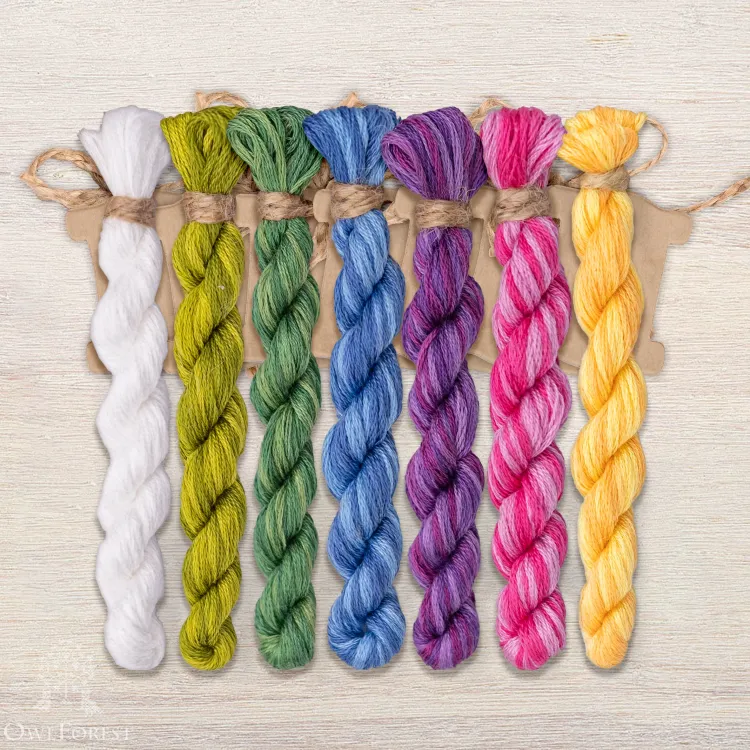 Set of OwlForest Hand-Dyed Threads for the “Muscari” Chart (DMC ...