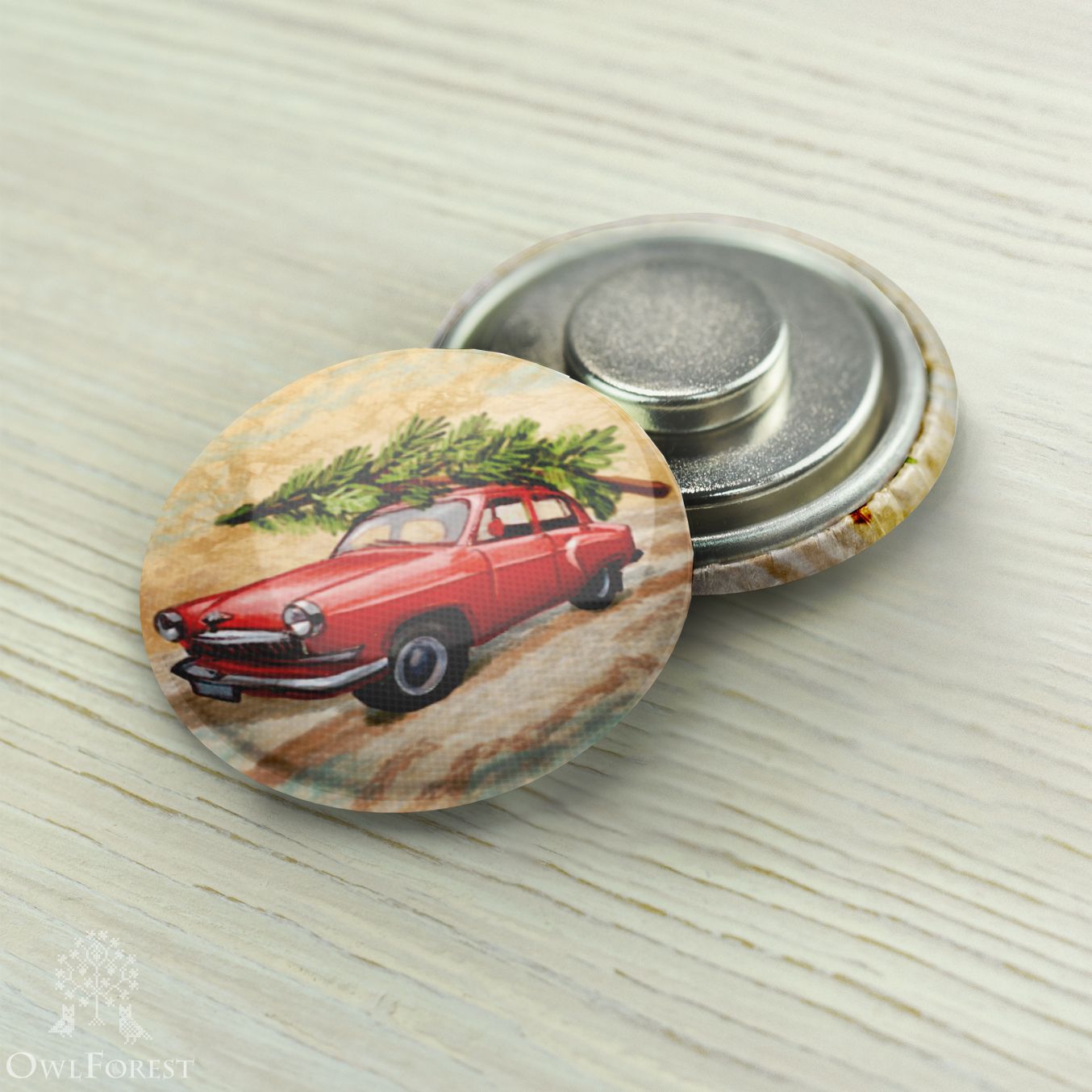 Magnet Needle Minder “Red Car” – Owlforest Embroidery