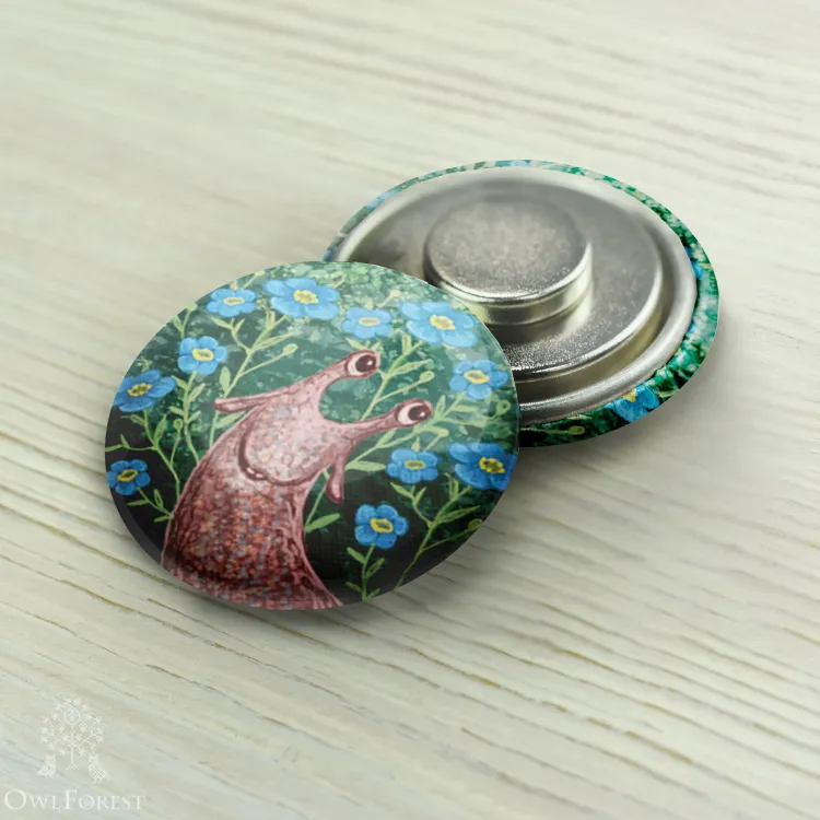 Magnet Needle Minder “Snail in Forget-me-nots” – Owlforest Embroidery