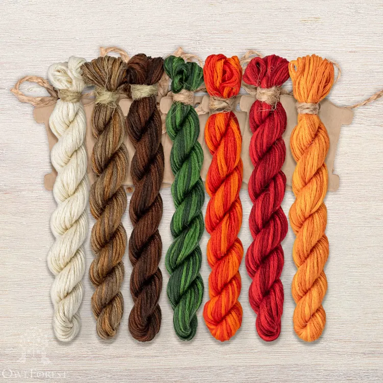 Set of OwlForest Hand-Dyed Threads for the “Gnome Studio. Decorating ...