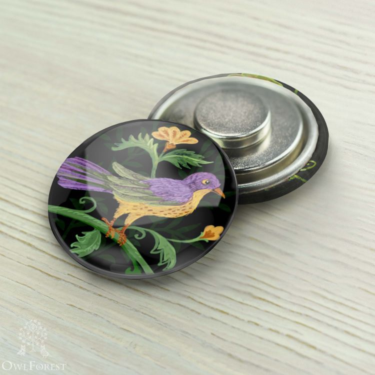 Magnet Needle Minder “Amethyst Bird” – Owlforest Embroidery