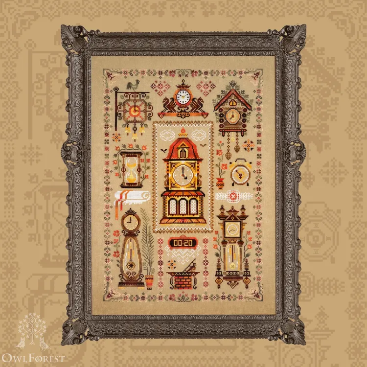 Embroidery kit “Time Sampler” – Owlforest Embroidery