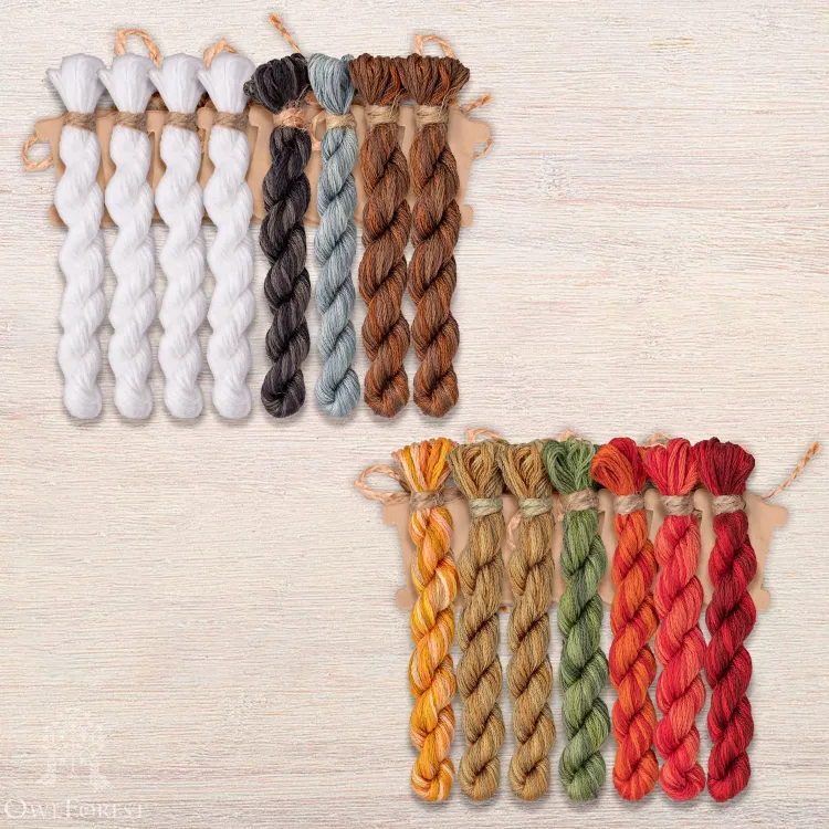 Set of OwlForest Hand-Dyed Threads for the “Pies” Chart (DMC ...