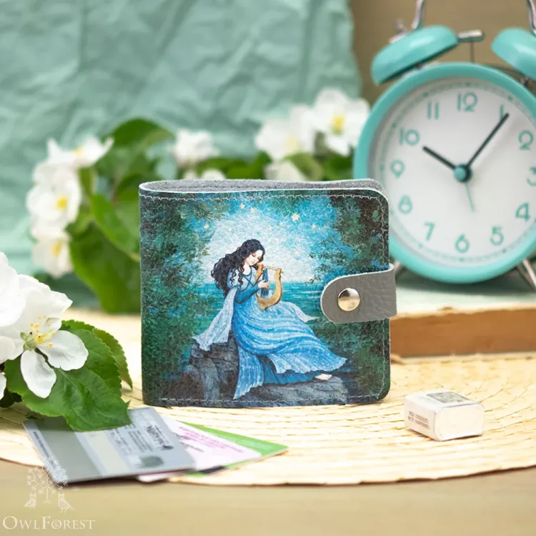 “Lyra Constellation” Little Wallet – Owlforest Embroidery
