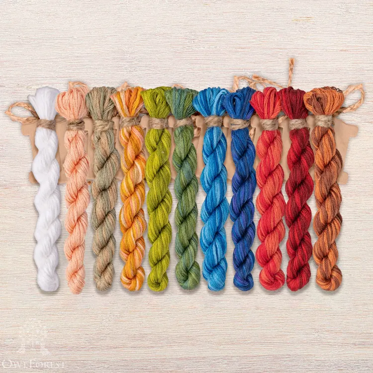 Set of OwlForest Hand-Dyed Threads for the “At the Samovar” or “Russian ...