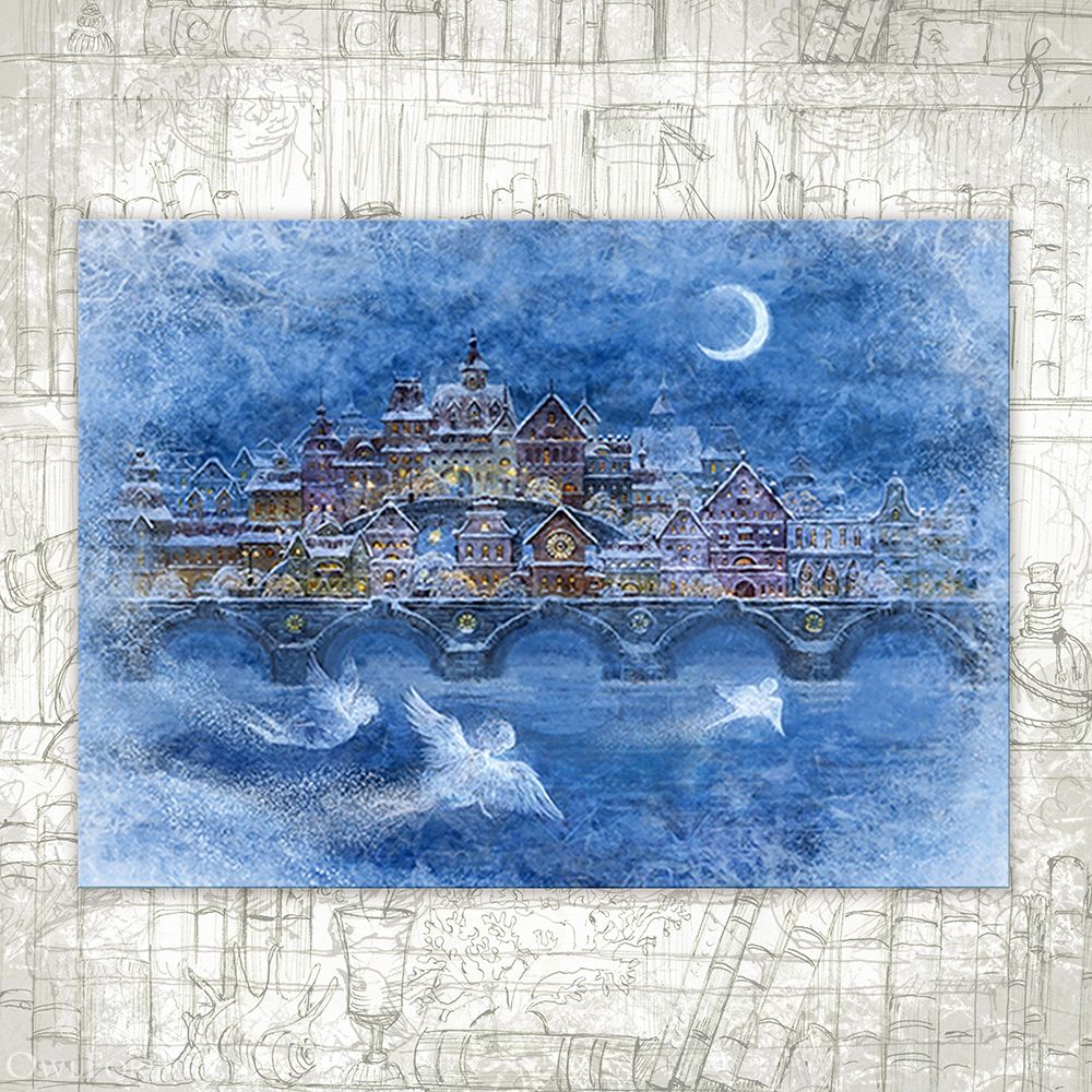 “Night” Postcard – Owlforest Embroidery