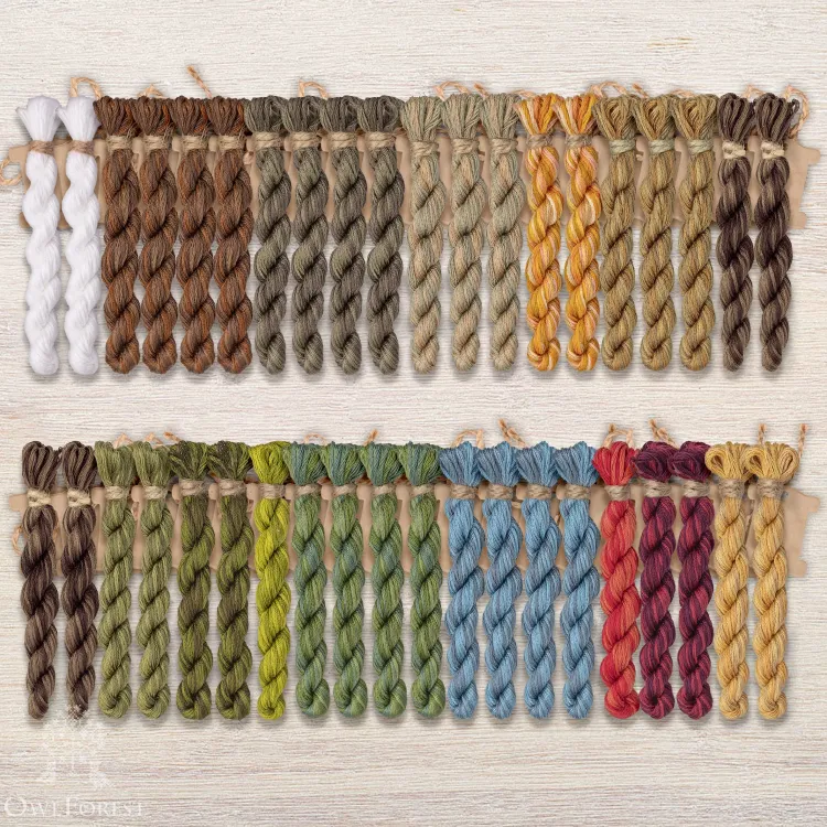 Set of OwlForest Hand-Dyed Threads for the “Map of the Enchanted Lands ...